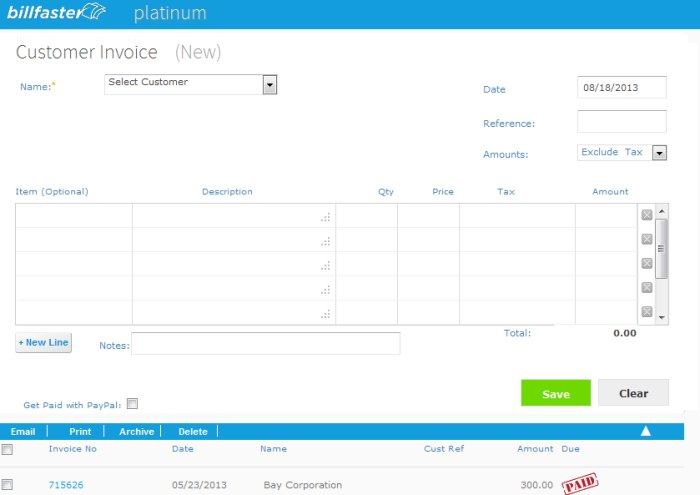 Free Invoice Software | billfaster - the fastest way to invoice clients
